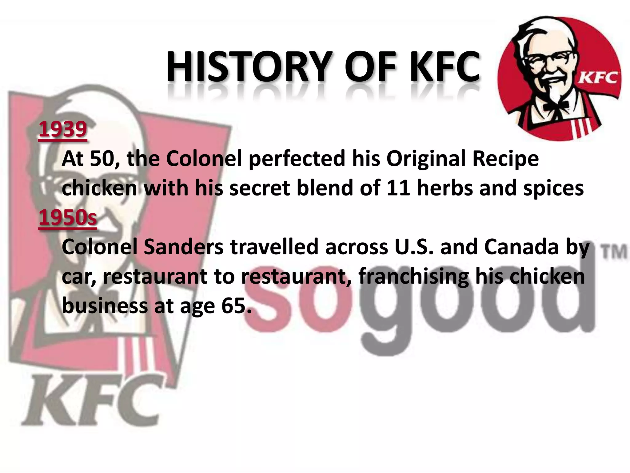 KFC PRESENTATION SLIDE | PPTX