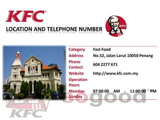 KFC PRESENTATION SLIDE | PPT