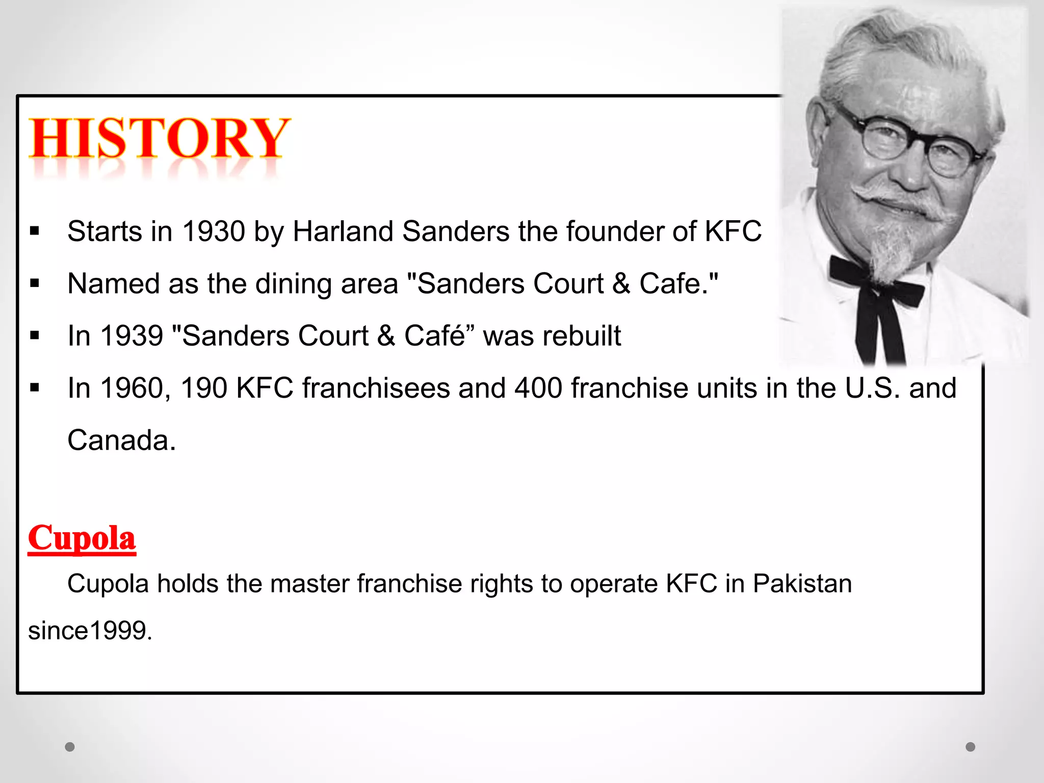 KFC of Pakistan Presentation | PPTX