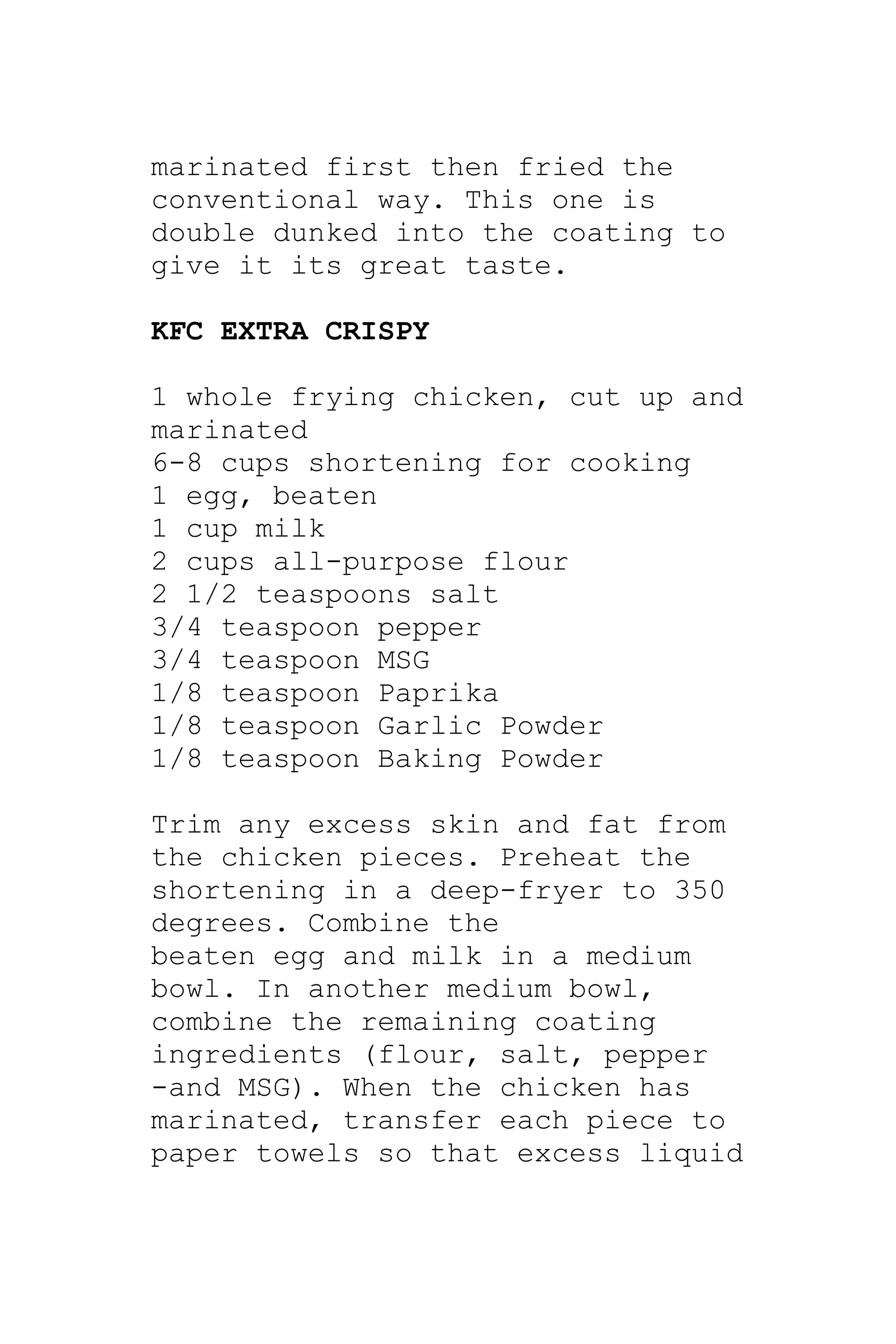 Kfc copycat cookbook! | PDF