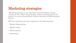 Marketing plan of KFC | PPTX