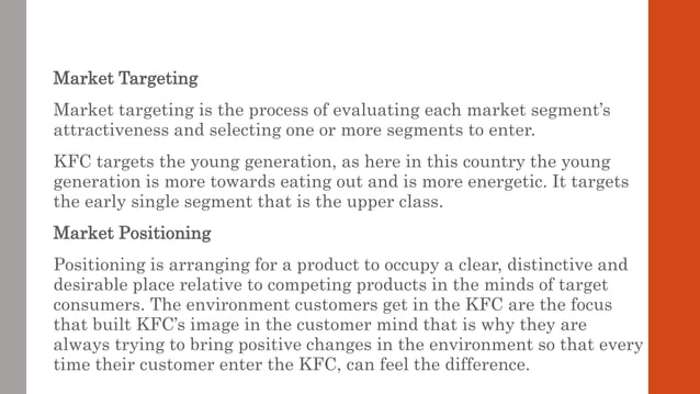 Marketing plan of KFC | PPTX