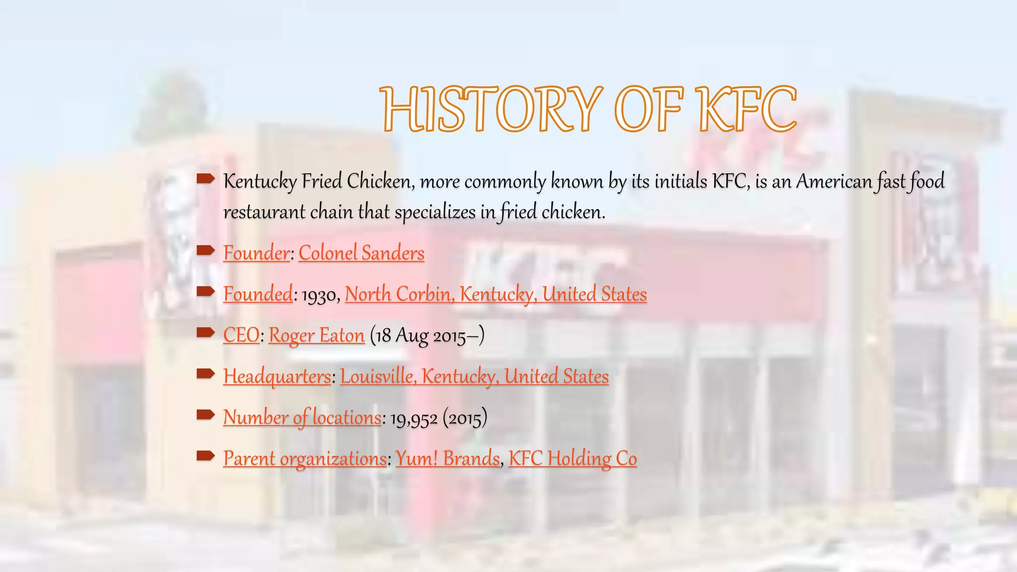 Kfc food restaurant | PPTX