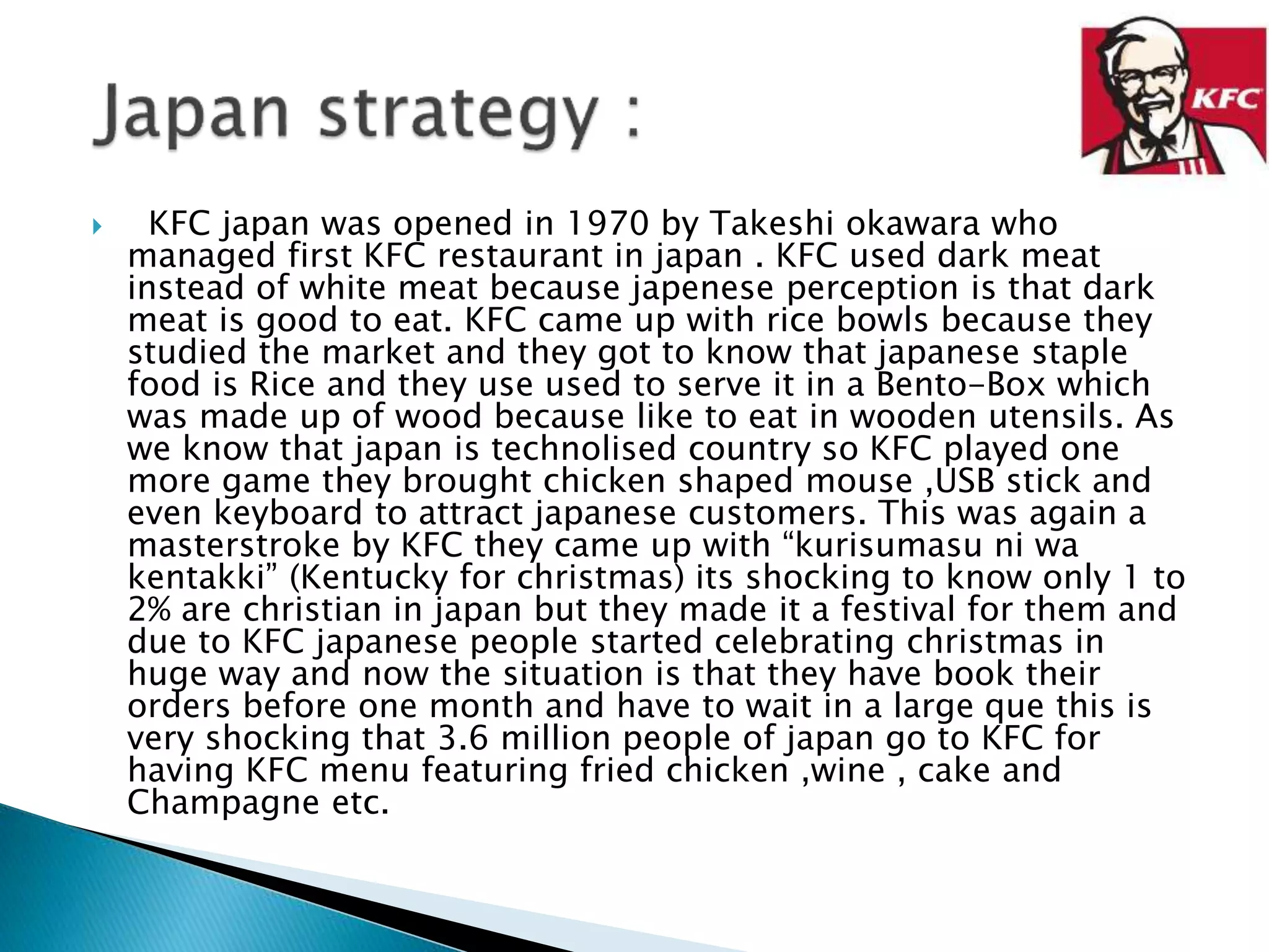 Kfc(kentucky fried chicken) 3 | PPTX | Food Industry | Industries