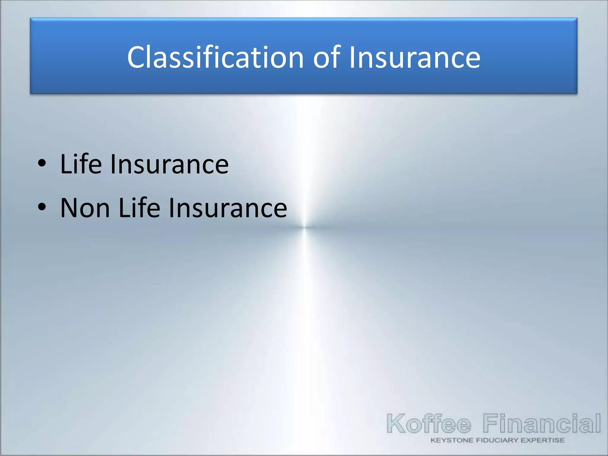 2. Insurance - Classification of Insurance | PPSX
