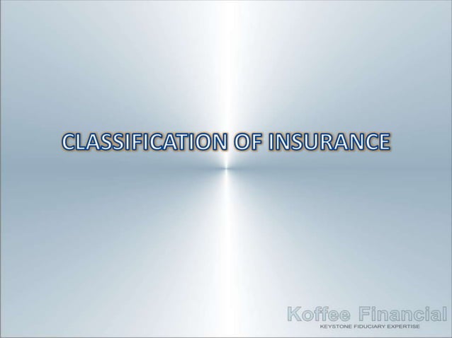 2. Insurance - Classification of Insurance | PPSX | Life Insurance ...