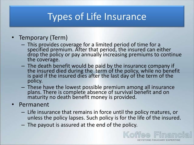 2. Insurance - Classification of Insurance | PPSX | Life Insurance ...