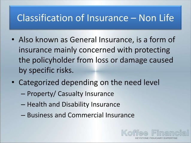2. Insurance - Classification of Insurance | PPSX | Life Insurance ...