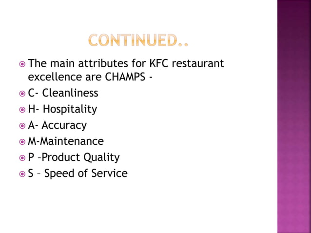 Kfc – origin, history and its success | PPTX | Food Industry | Industries