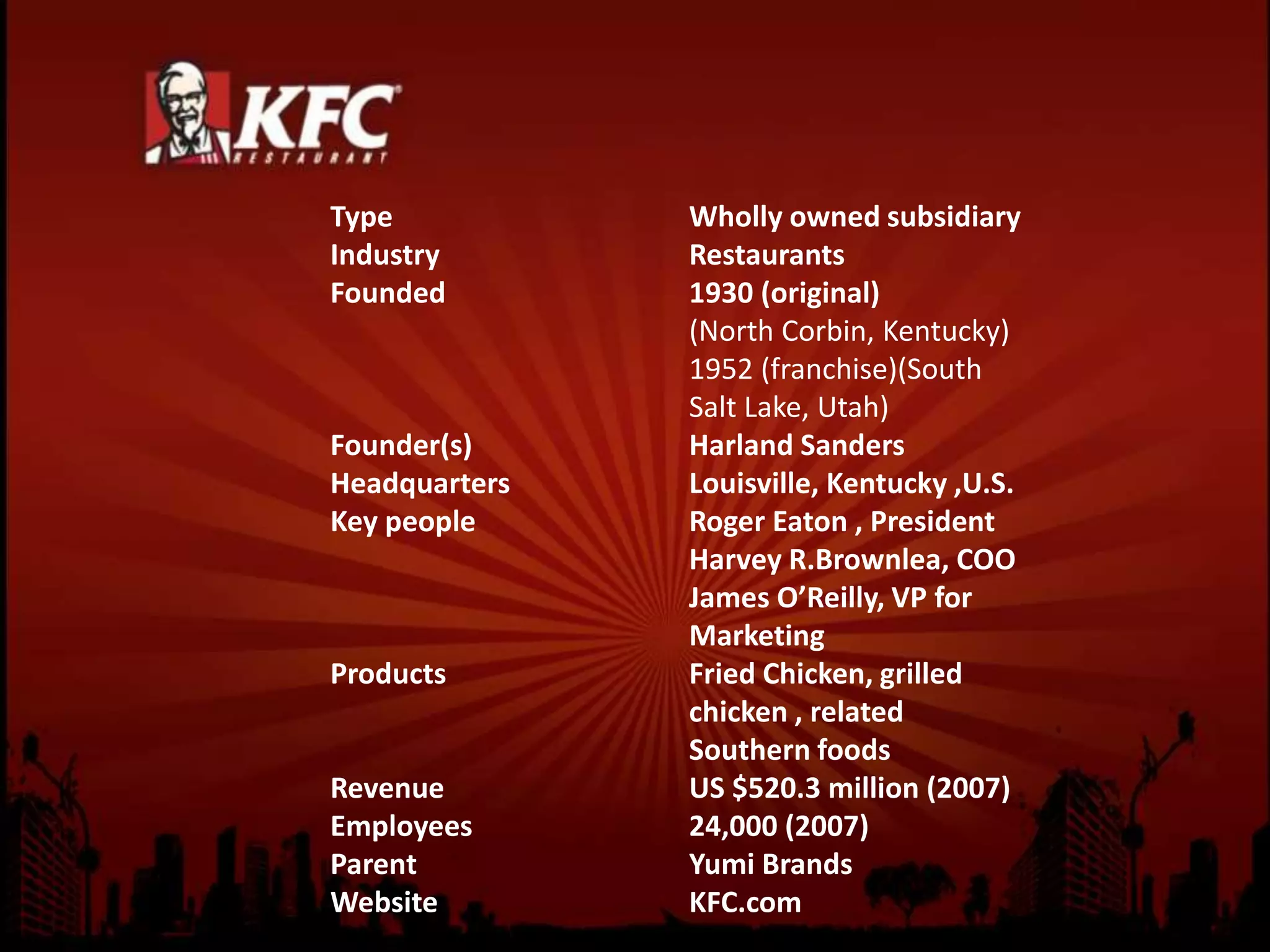 Kfc presentation | PPTX