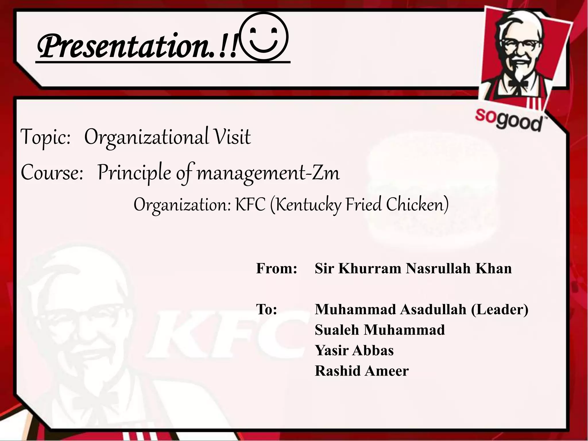Kfc presentation | PPTX
