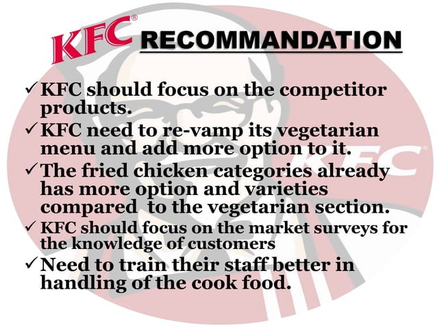 Kfc presentation | PPTX | Food Industry | Industries
