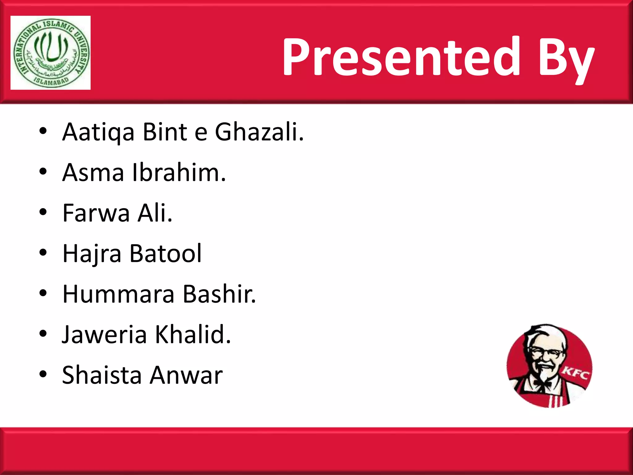 KFC Management | PPTX