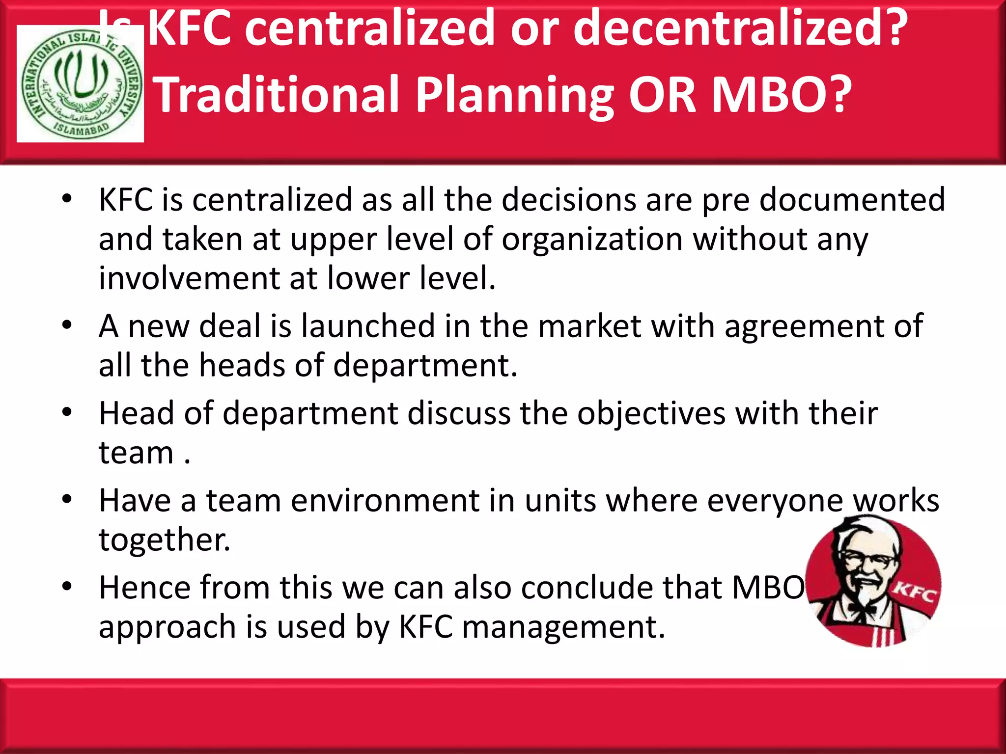 KFC Management | PPTX