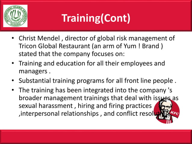 KFC Management | PPTX