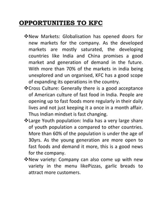 Kfc project of intrntnl business | DOCX