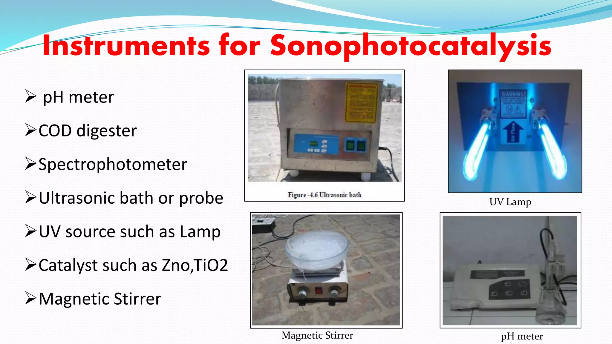 Sonophotocatalytic Degradation of Waste Water | PPTX