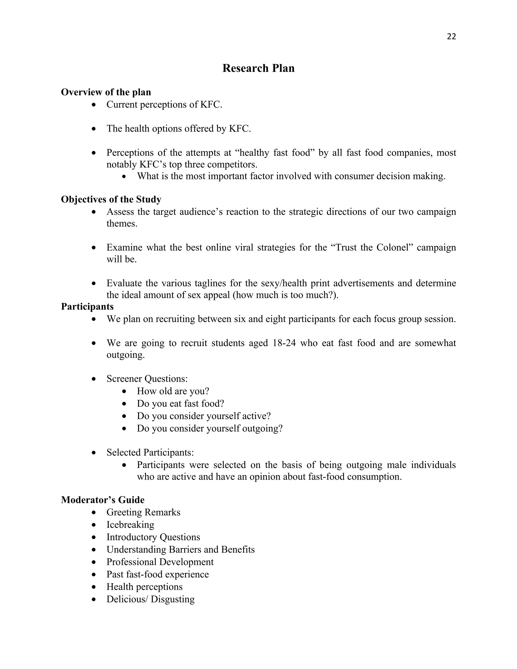 Kfc Research Analysis | DOC