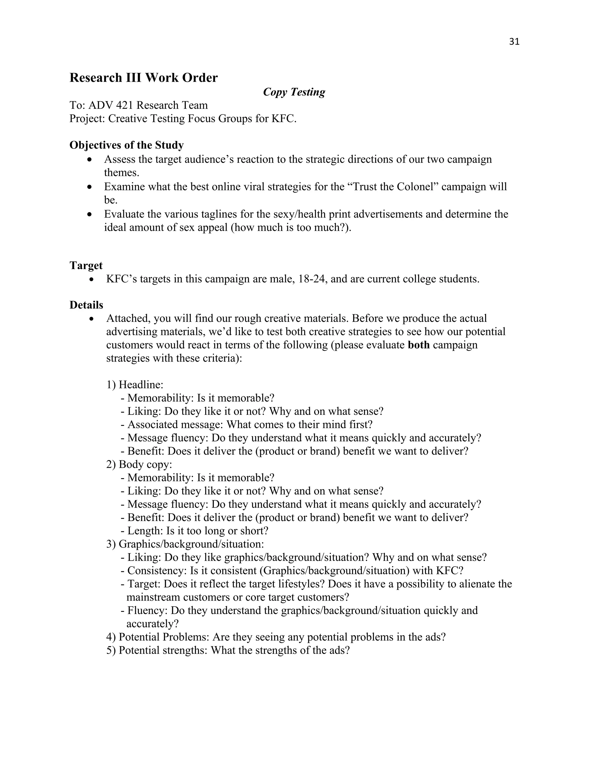 Kfc Research Analysis | DOC