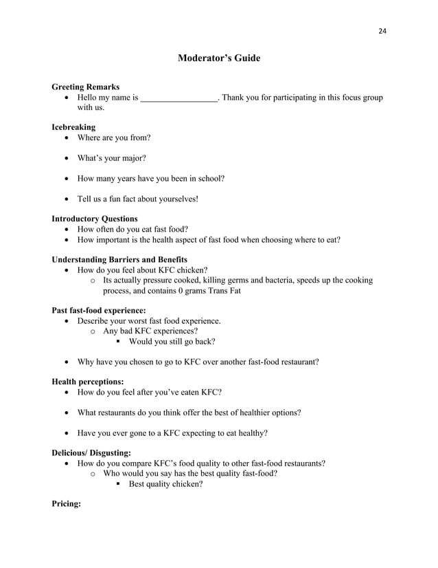 Kfc Research Analysis | DOC