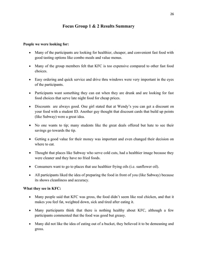 Kfc Research Analysis | DOC