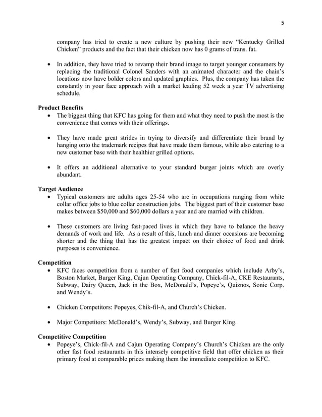 Kfc Research Analysis | DOC