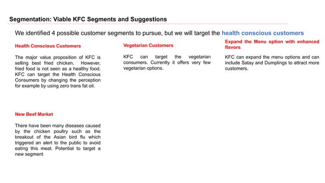 KFC segmentation | PPT