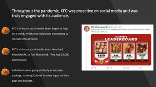 Kfc's pandemic marketing strategy | PPTX