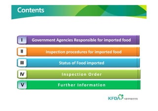 KFDA Policy on Food Safety Control for Imported Foods_2012 | PDF