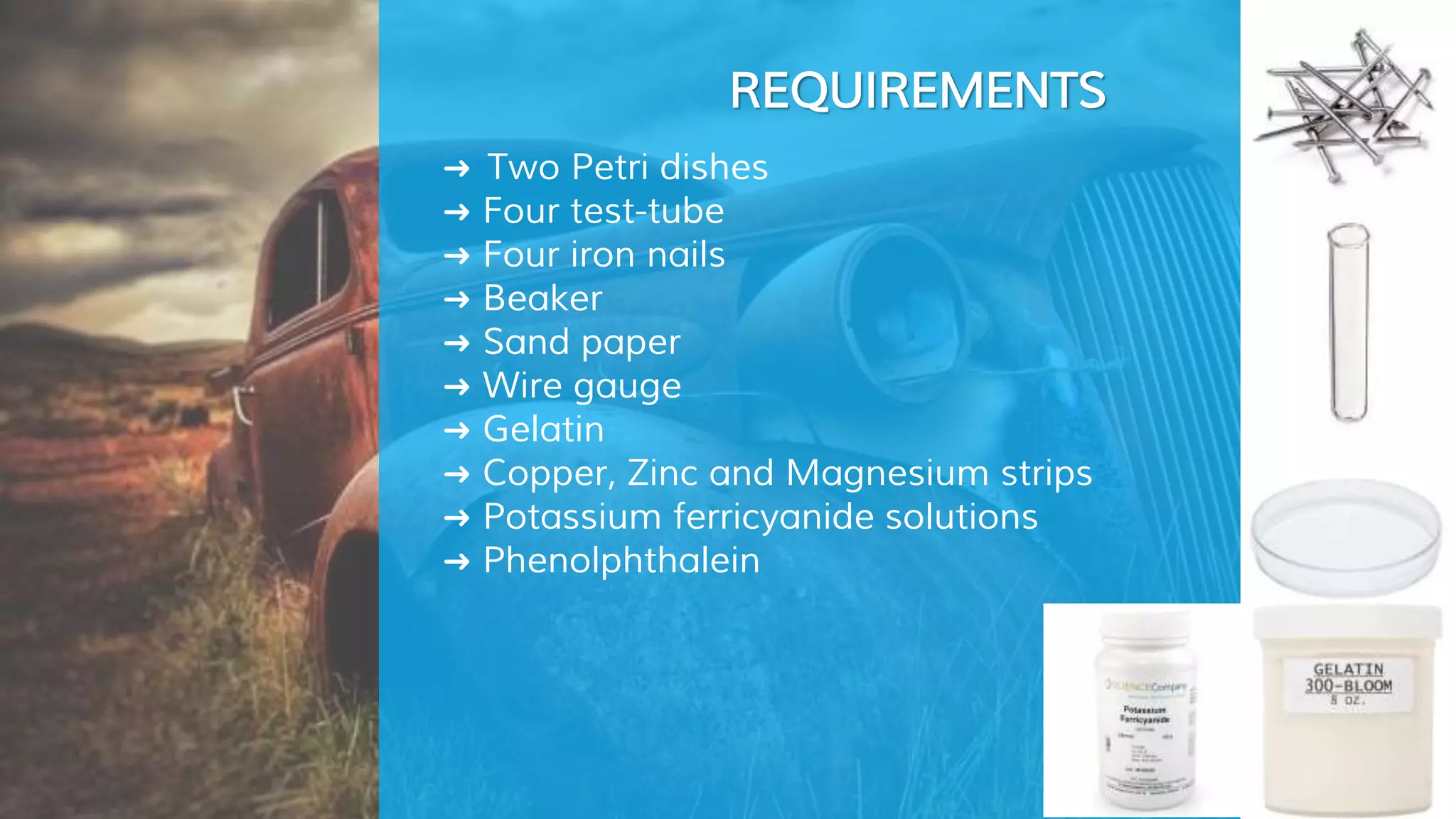 Project on effect of metal coupling on rusting of iron | PPTX