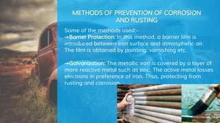 Project on effect of metal coupling on rusting of iron | PPTX