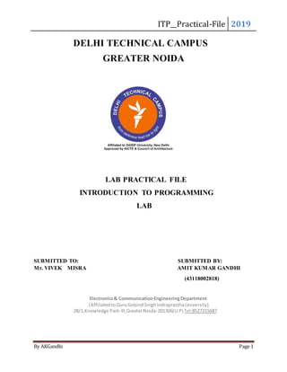 Itp practical file_1-year | PDF