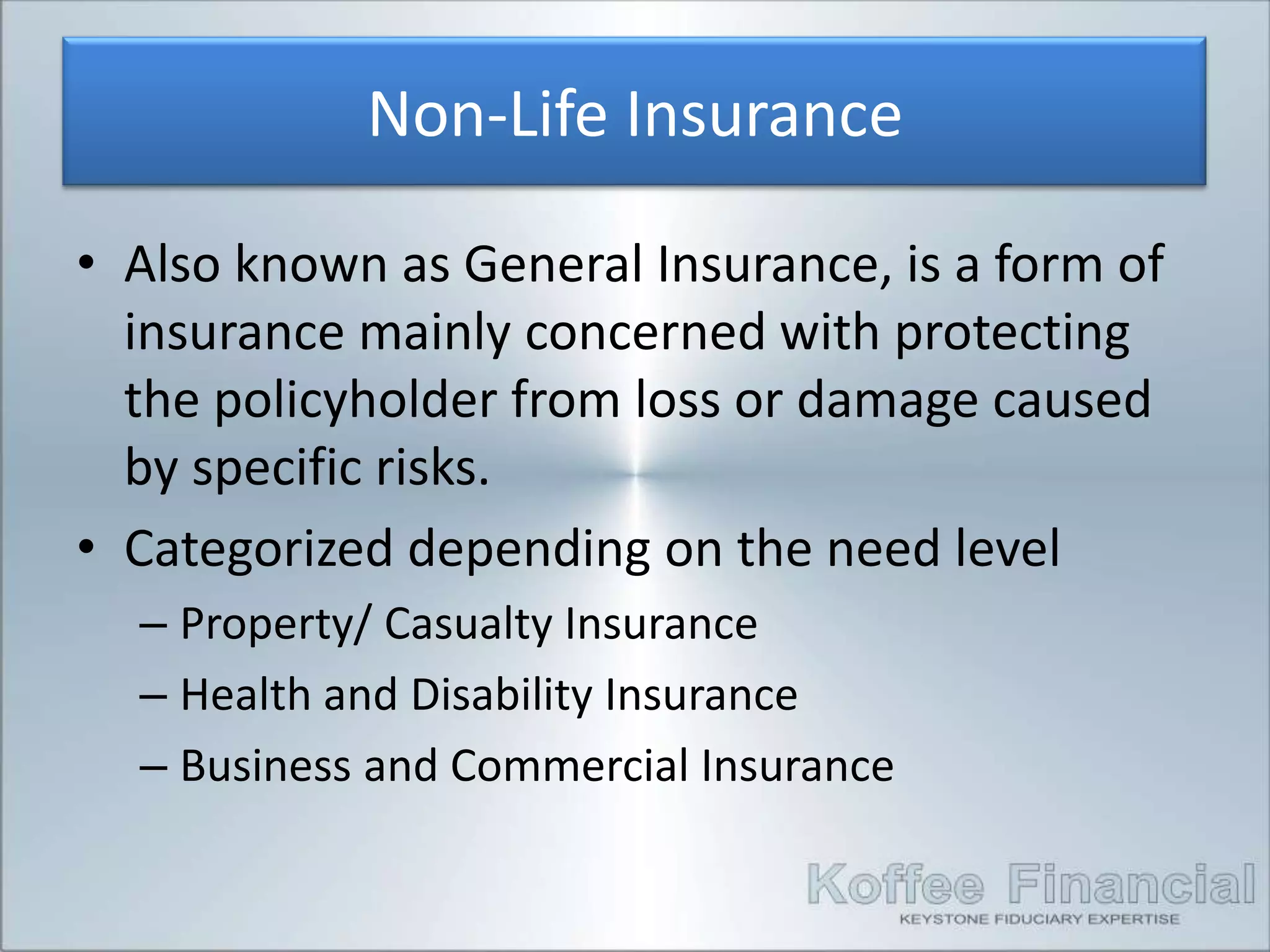 4. Insurance - Non-Life Insurance | PPSX