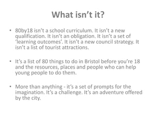 80by18 Launch Presentation Keri Facer Paul Strauss | PPTX