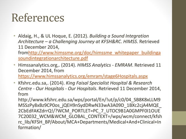 KFSH HITA | PPTX | Healthcare Industry | Industries