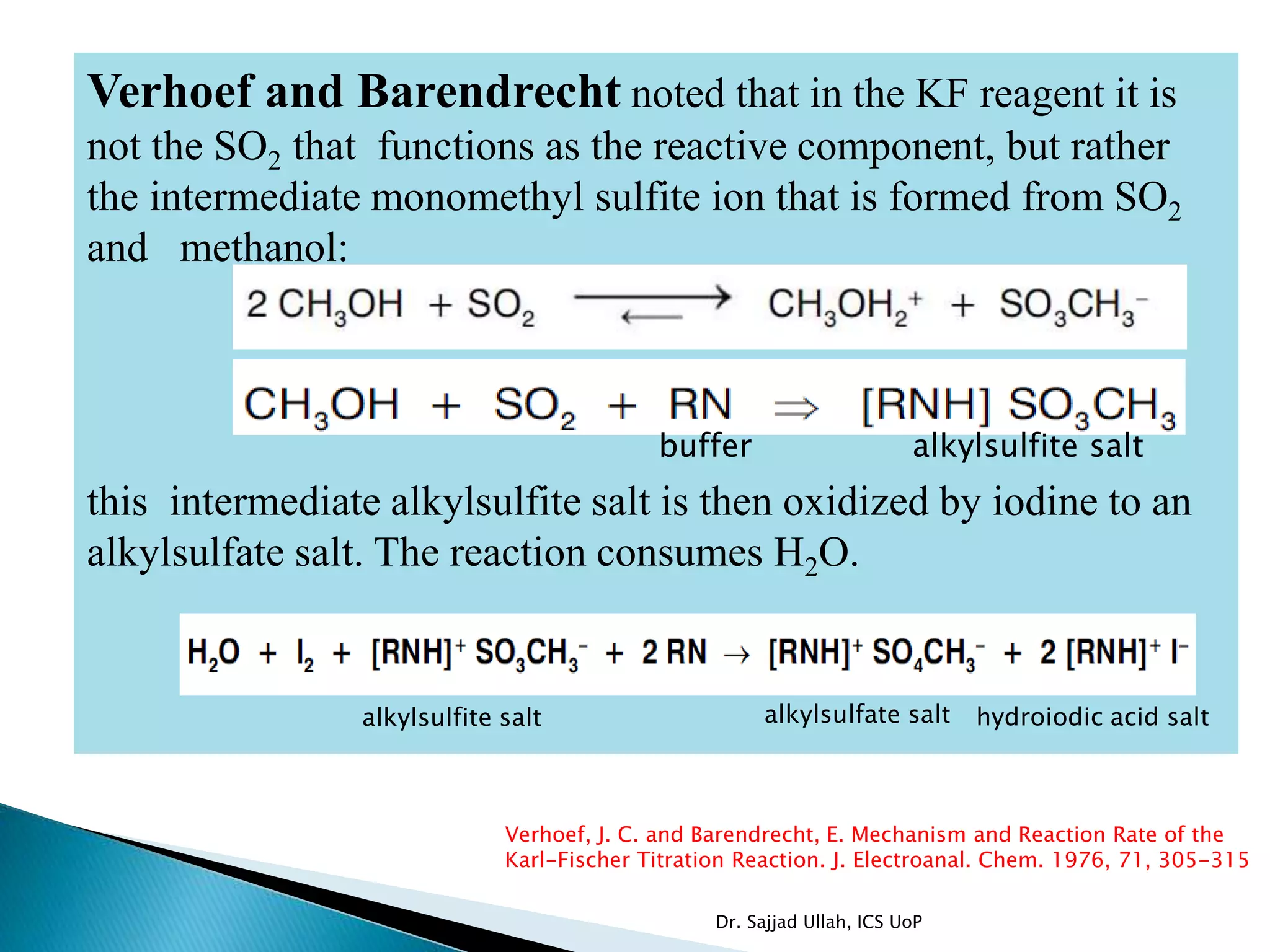 Karl Fischer Titration (KF titration) | PDF