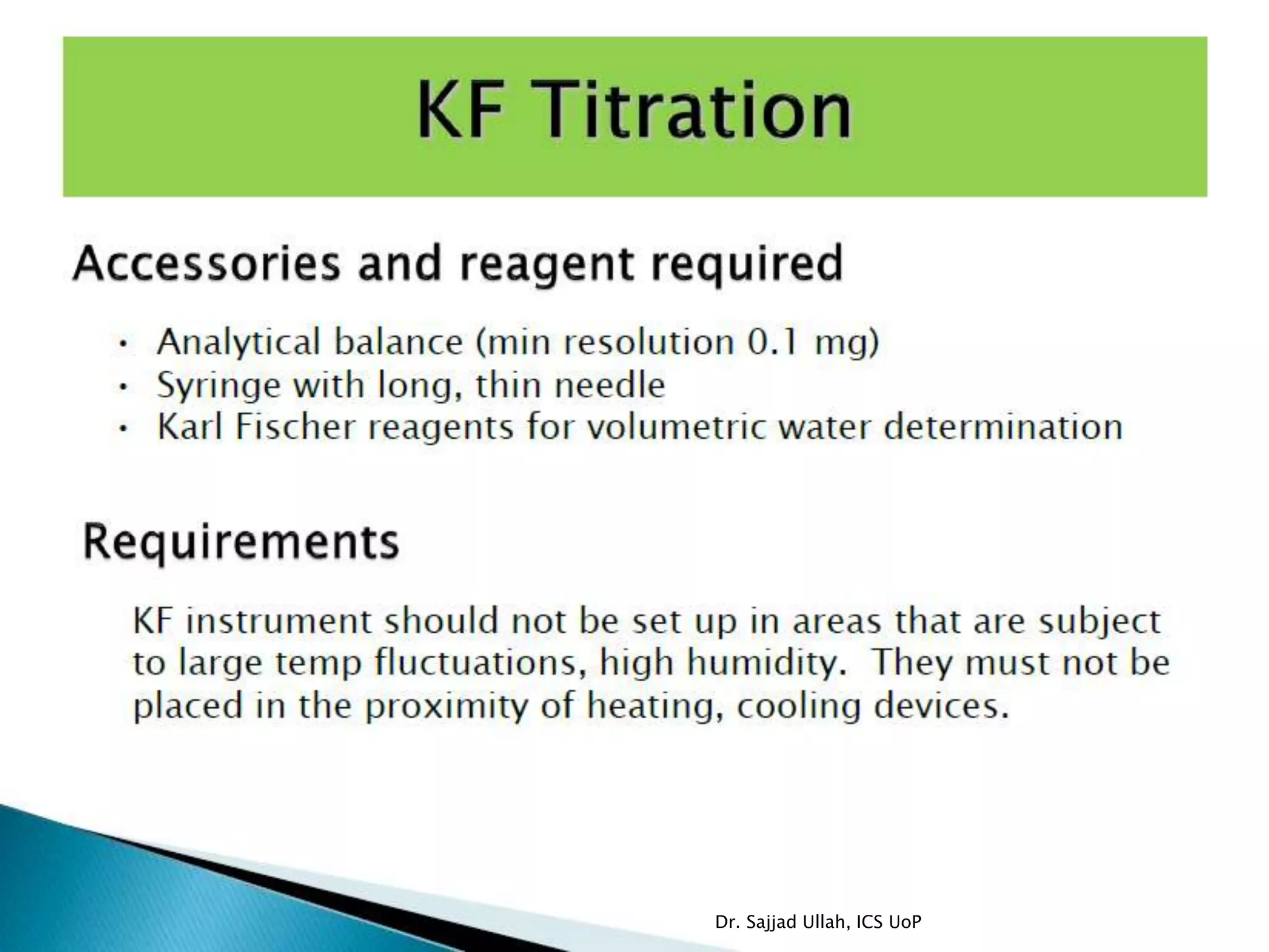 Karl Fischer Titration (KF titration) | PDF