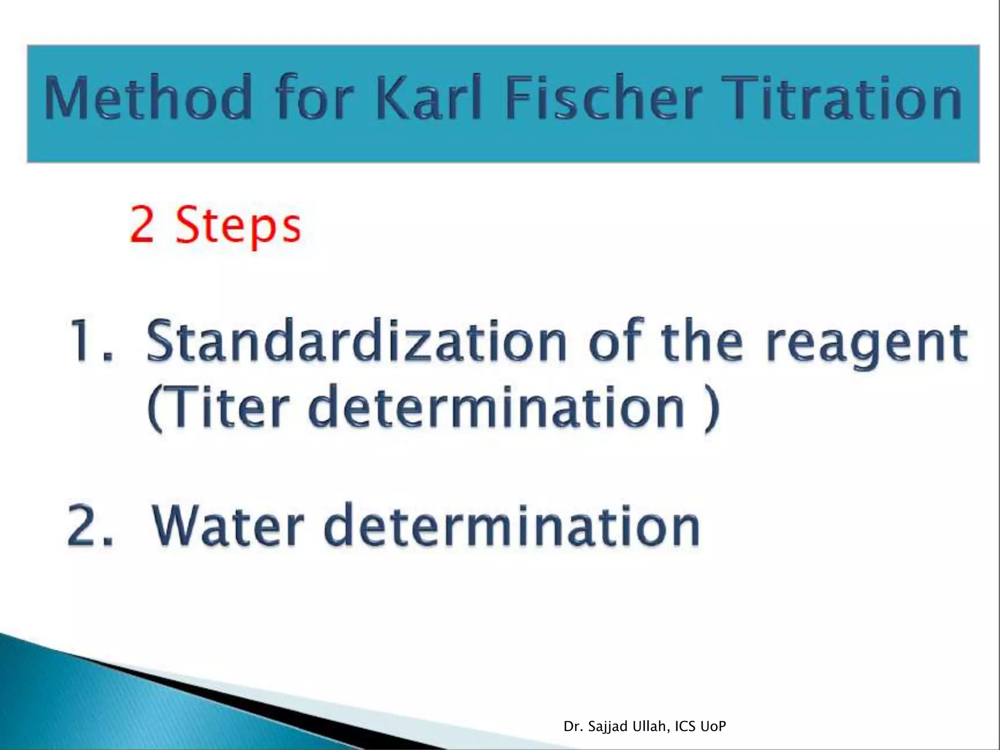 Karl Fischer Titration (KF titration) | PDF