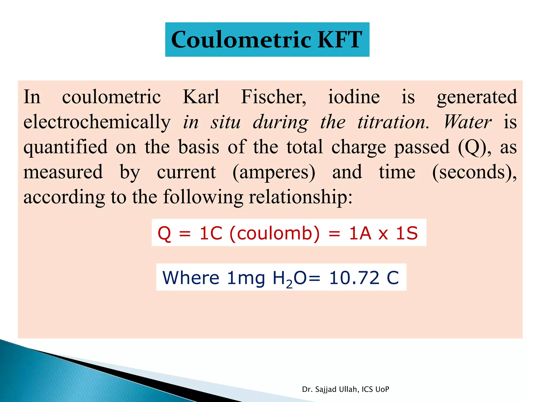 Karl Fischer Titration (KF titration) | PDF | Chemistry | Science