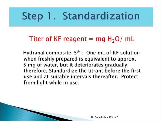 Karl Fischer Titration (KF titration) | PDF | Chemistry | Science
