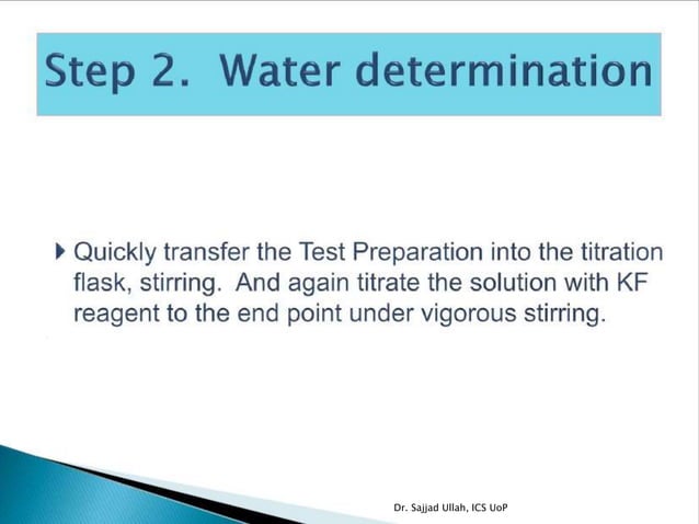 Karl Fischer Titration (KF titration) | PDF | Chemistry | Science