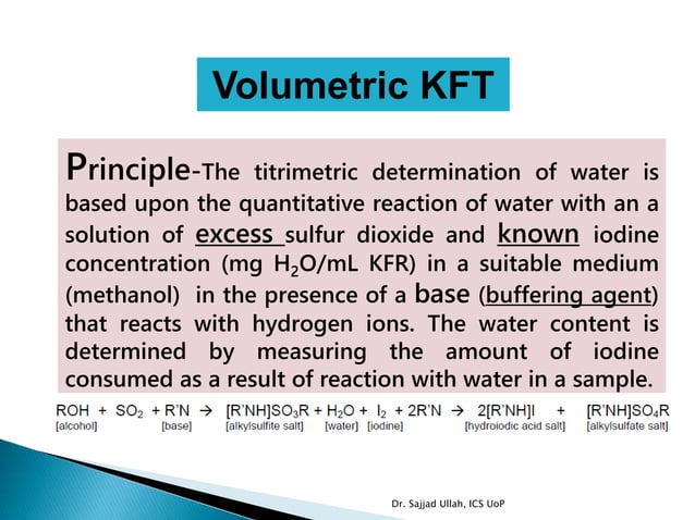Karl Fischer Titration (KF titration) | PDF | Chemistry | Science