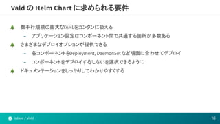 分散密ベクトル探索エンジン Vald の Helm Chart の作成と Operator SDK を用いた Helm ベースの Operator の開発 | PDF