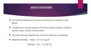 KFT (KIDNEY FUNCTION TEST) FUNCTIONS OF KIDNEY.pptx