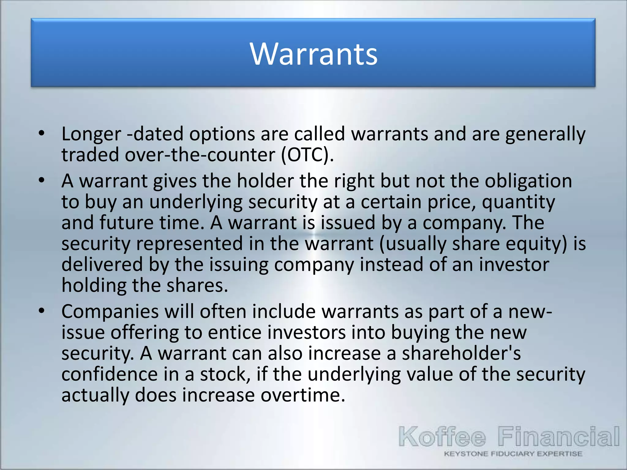 3. Trading - Types of derivatives | PPSX