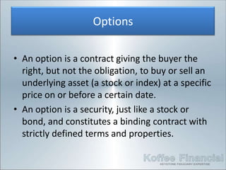 3. Trading - Types of derivatives | PPSX