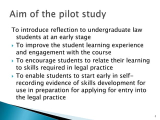 Use of reflection as a method of improving student engagement | PPTX