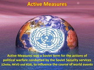 KGB, Active Measures, Disinformation and Subversion | PDF
