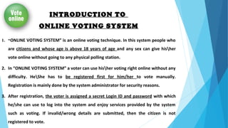 Online Voting System - Project | PPT