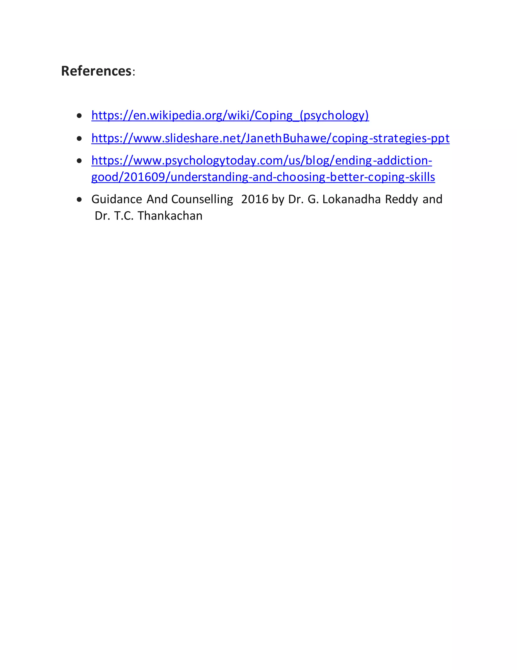 COPING SKILLS – TYPES & INTEGRATION | DOCX